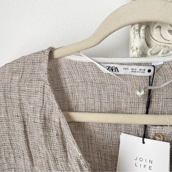 Zara | Tops | Zara Linen Relaxed Fit Pocket Top | Poshmark